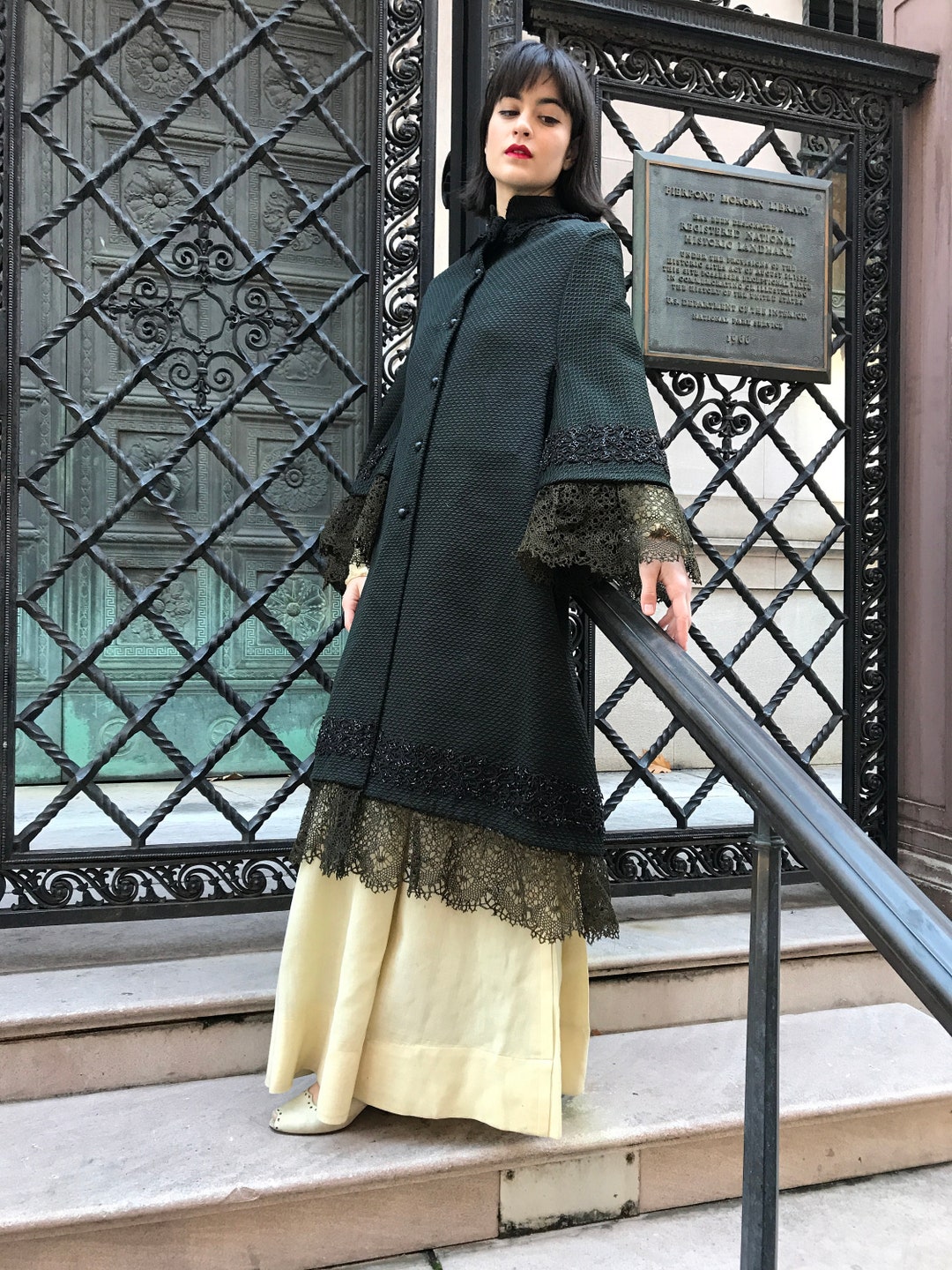 Rare Victorian Black Lace Coat, Lace Coat, Vintage Coat, Black Coat ...