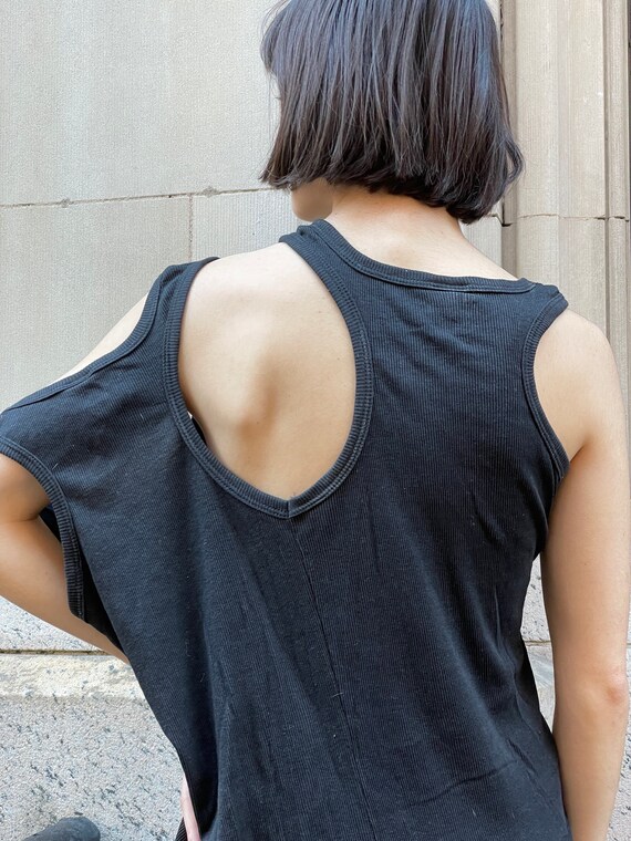 Black versatile shirt w/ 3 white square patterns on t… - Gem