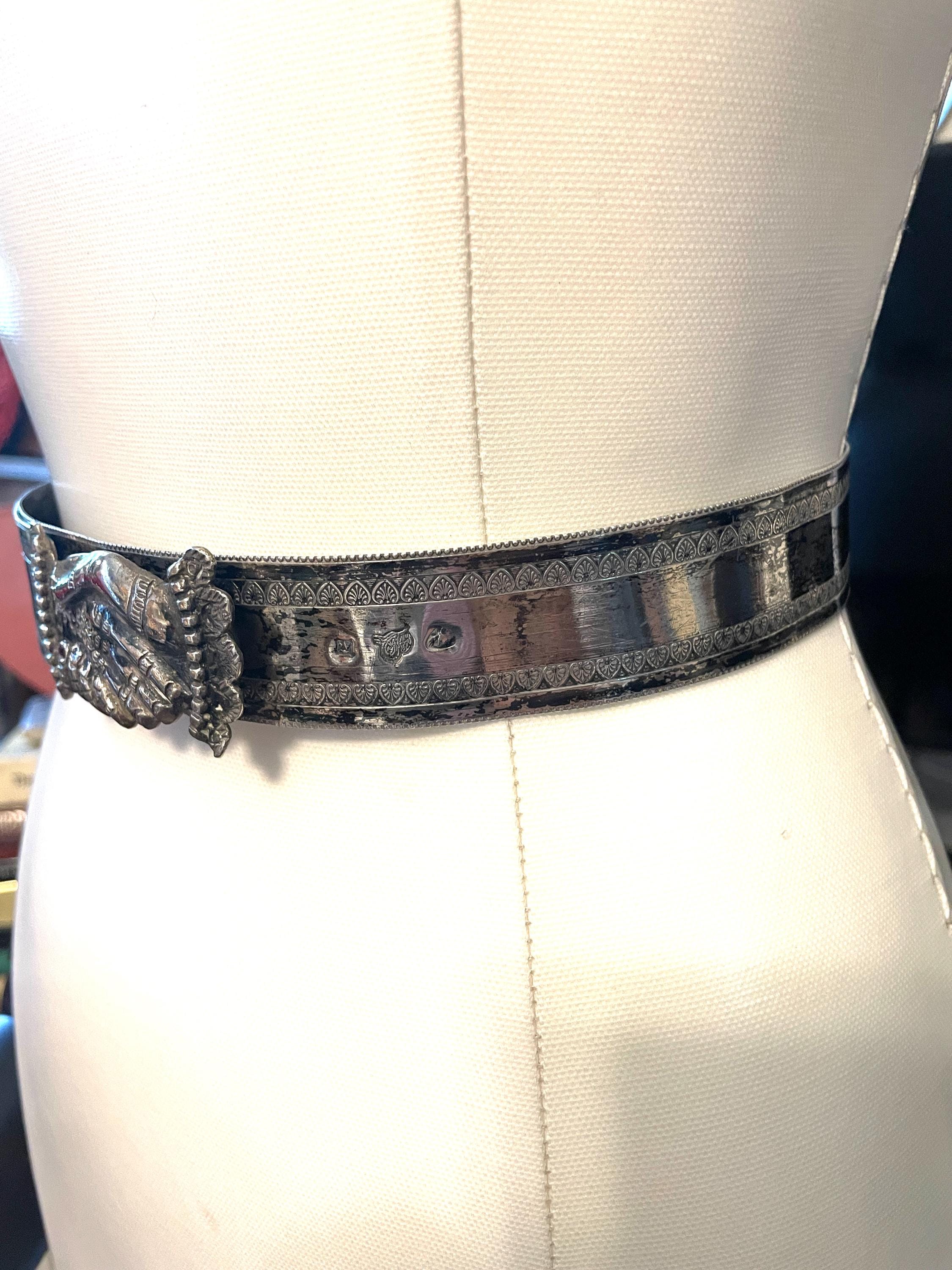 Victorian Silver With Clasped Hands Buckle Belt. - Etsy