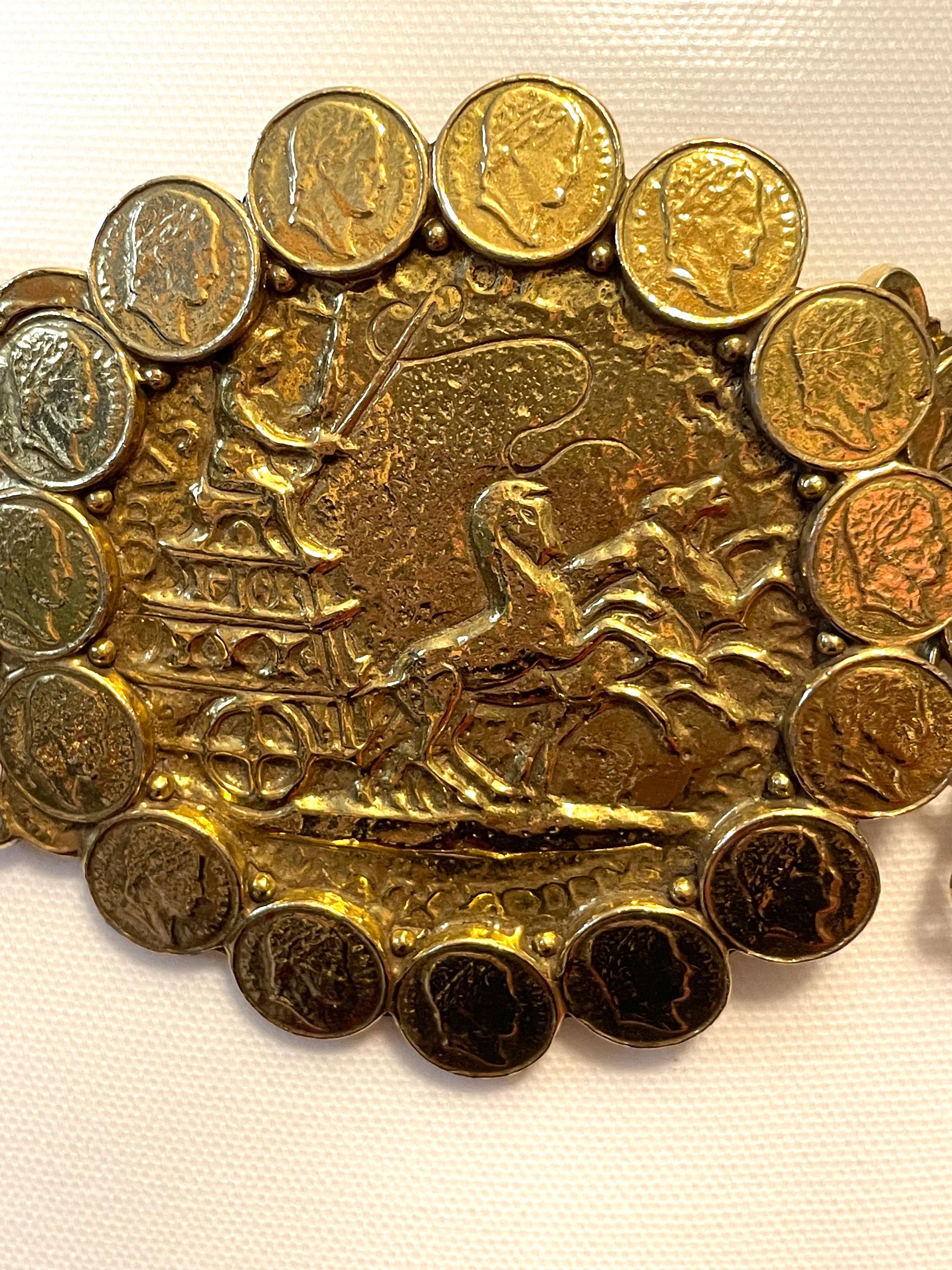 80s Napoleon Gold Coin Chain Belt, A Stunning Belt , Brilliant Design ...