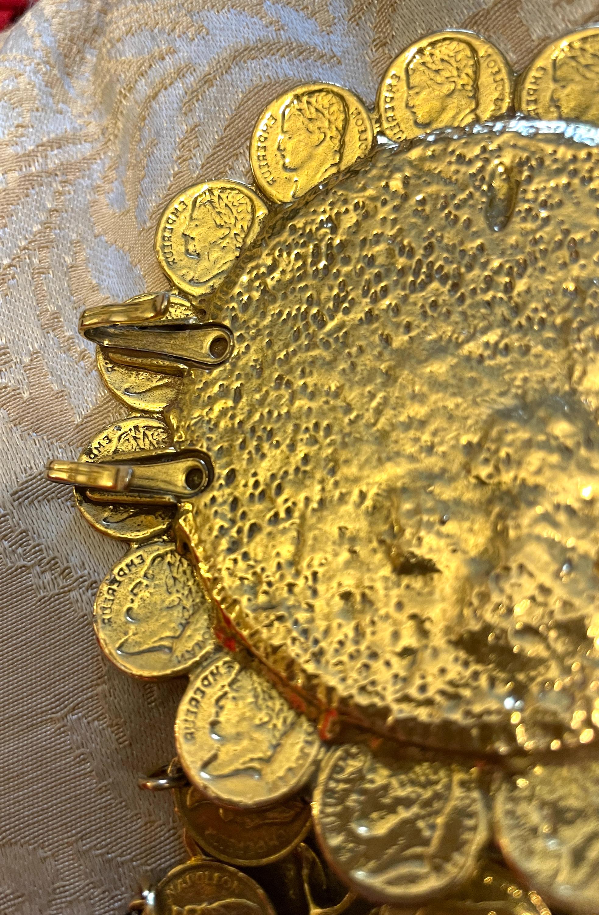 80s Napoleon Gold Coin Chain Belt, A Stunning Belt , Brilliant Design ...