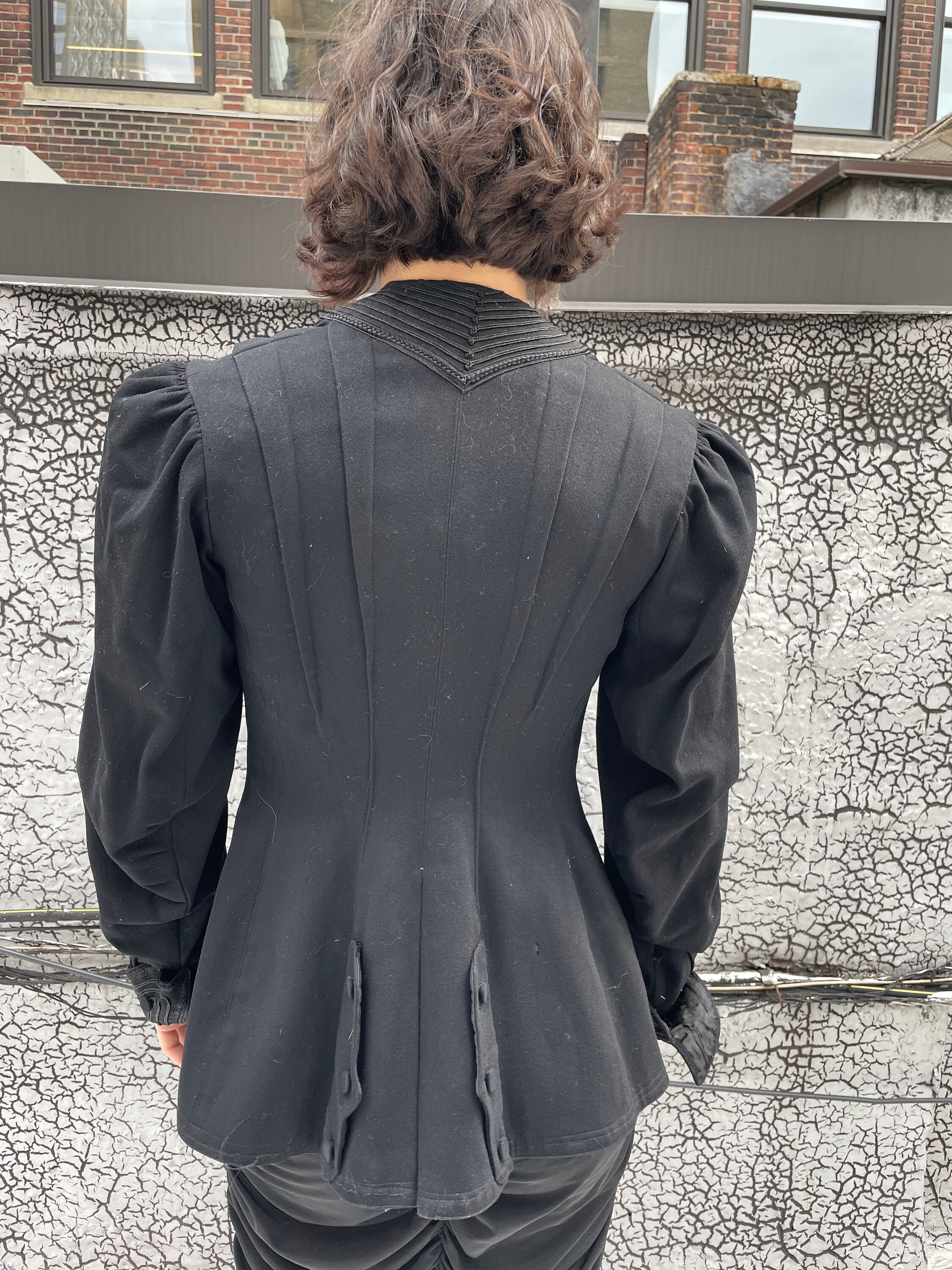 Edwardian or Victorian Jacket, Cording Design 0n the Collar and Sleeves ...