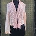 40's Embroidered Open Lace Jacket, Pink Lace, Embroidered Lace. - Etsy