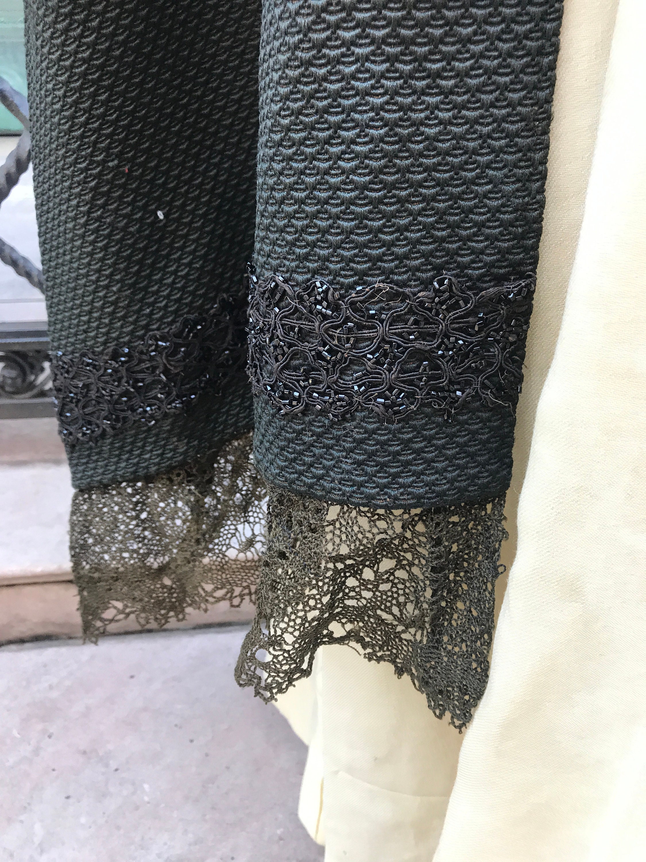 Rare Victorian Black Lace Coat, Lace Coat, Vintage Coat, Black Coat ...