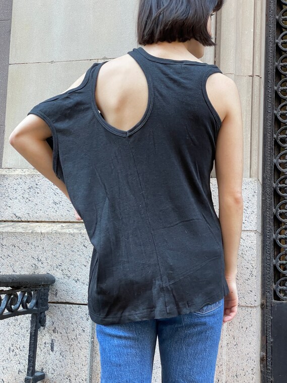 Black versatile shirt w/ 3 white square patterns on t… - Gem