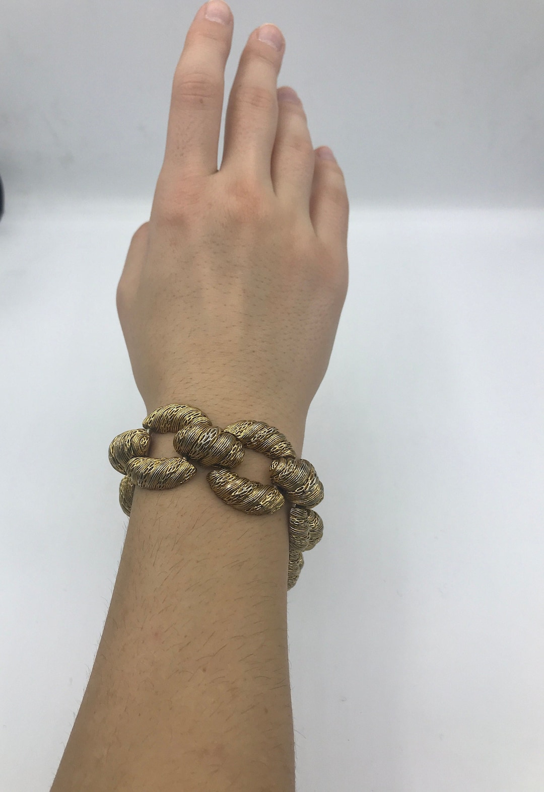 80's 90's Aerin Erickson Beamon Gold Chunky Link Bracelet, Erickson ...