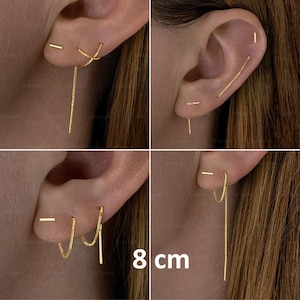 Helix Chain Earring, Helix to Lobe Chain, Piercing Chain, Jewelry Chain ...