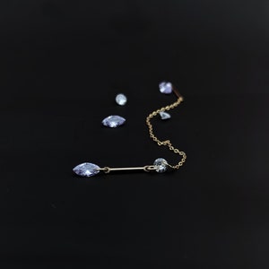 Triple Piercing Earrings, Double Piercing Earring Chain Set, Multiple ...