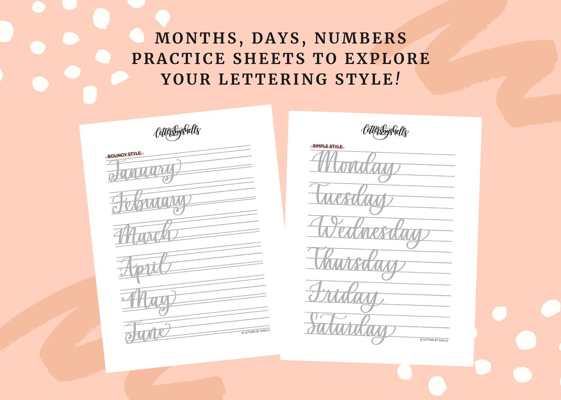 Months Days Numbers Practice Sheets Explore Your Style | Etsy