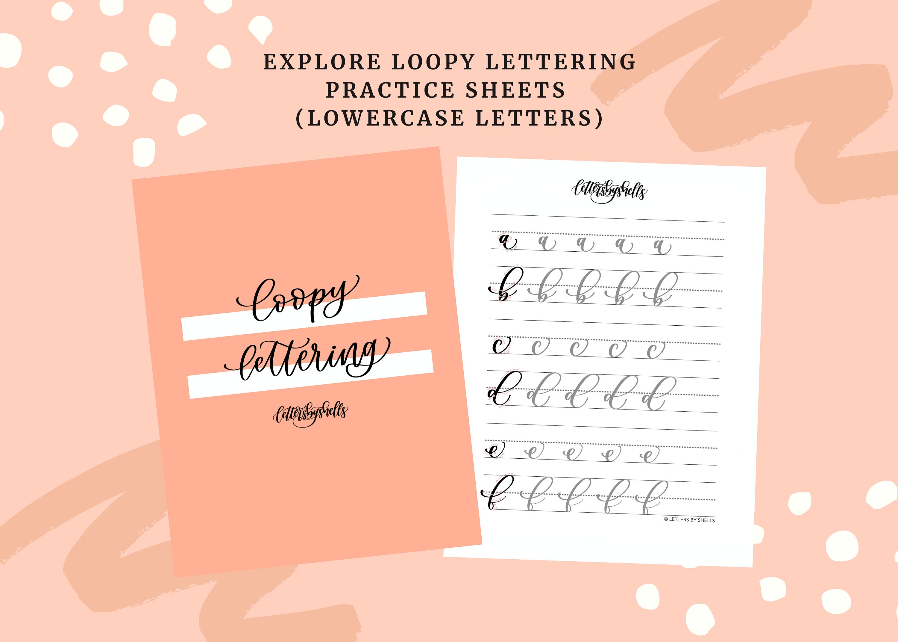 Loopy Lettering Practice Sheets DIGITAL DOWNLOAD Practice - Etsy Sweden