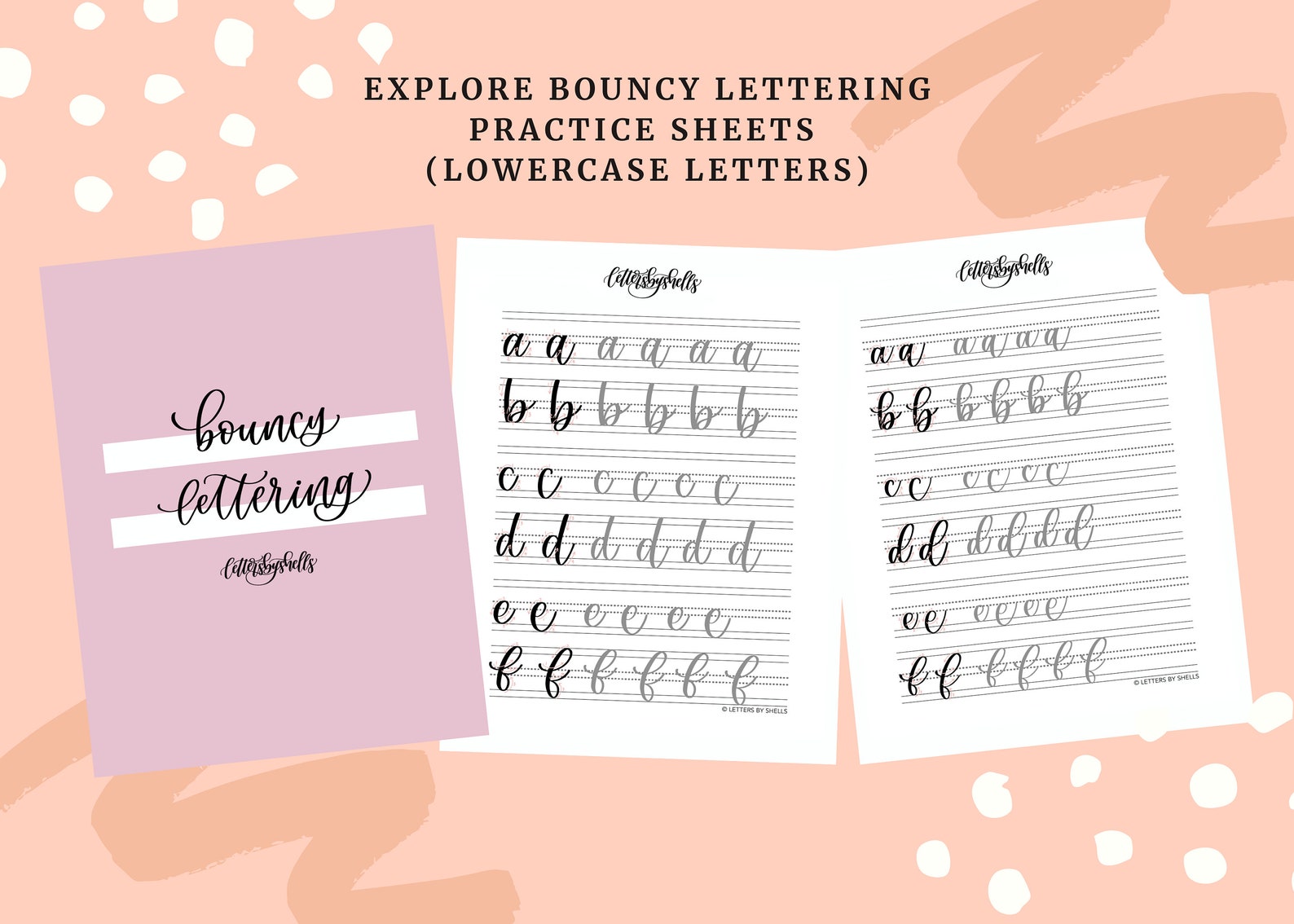 Bouncy Lettering Practice Sheets DIGITAL DOWNLOAD Practice - Etsy Australia