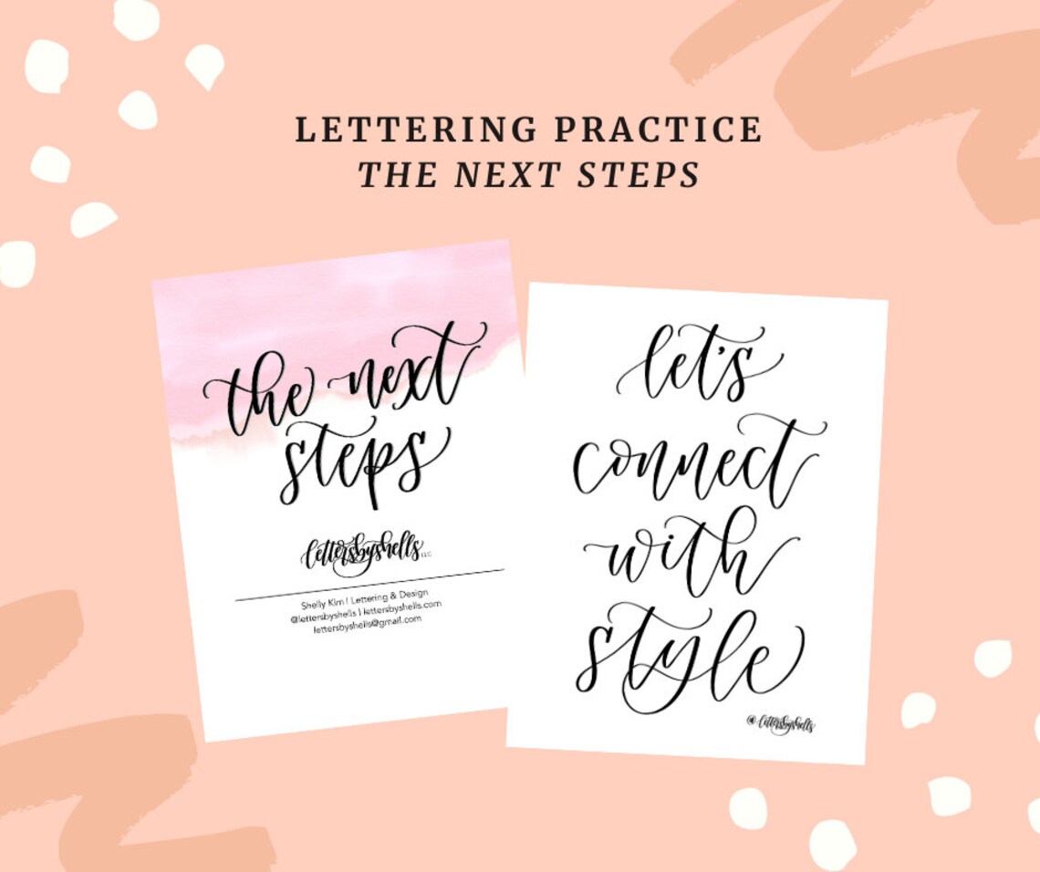 Learn How to Connect Letters Practice Sheets Modern Brush - Etsy
