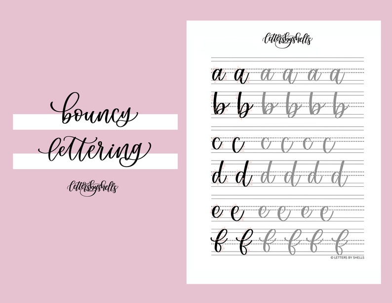 Bouncy Lettering Practice Sheets DIGITAL DOWNLOAD Practice | Etsy