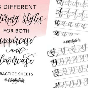 3 Different Lettering Styles DIGITAL DOWNLOAD iPad Lettering Practice ...