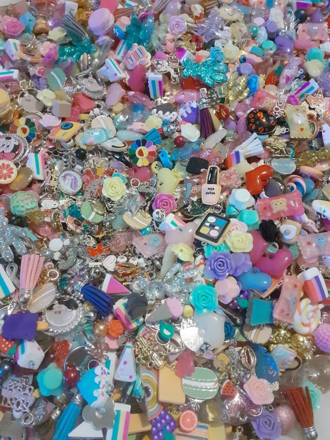 3.5oz 98 Gr Cute Mixed Material Charms Beads about 3040pcs Wholesale ...