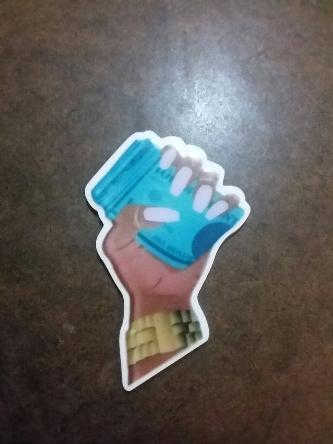 1 Piece Hand Holding Dollar Bill Money Flatback Cabochon Resin Planars ...