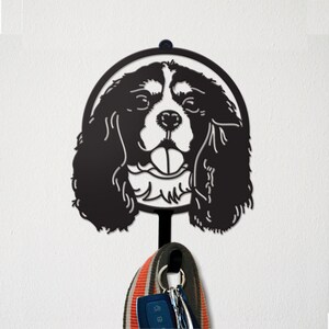 Cavalier King Charles Spaniel Dog Leash Hook or Key Hanger Made From ...
