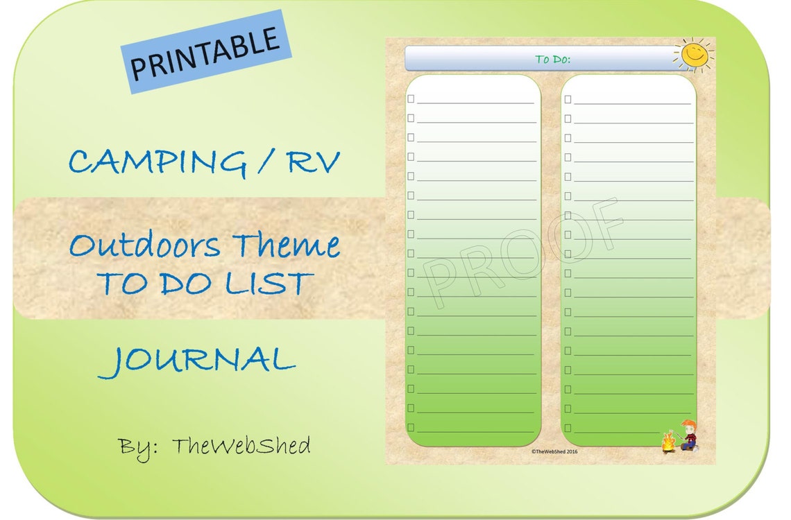 The Basic Camping Journal Outdoor/camping Theme Includes 5 Printables ...