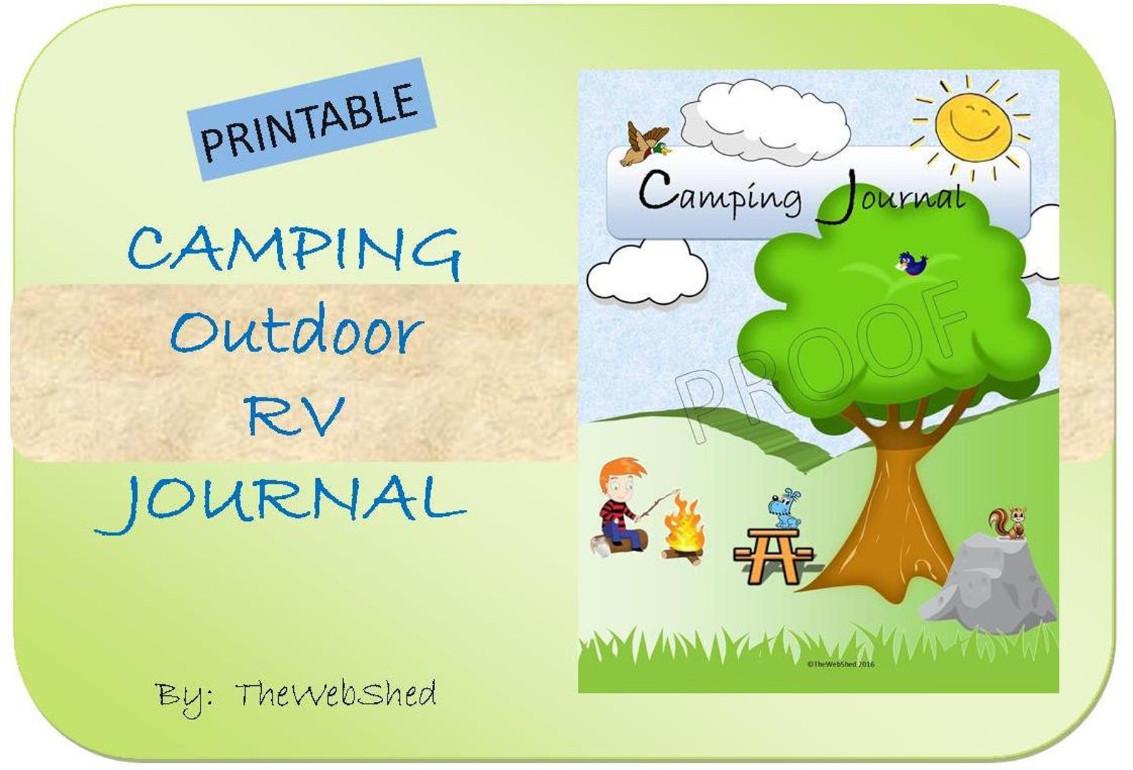Camping Journal Printable Camping Memories Journal Camping Log Campsite ...