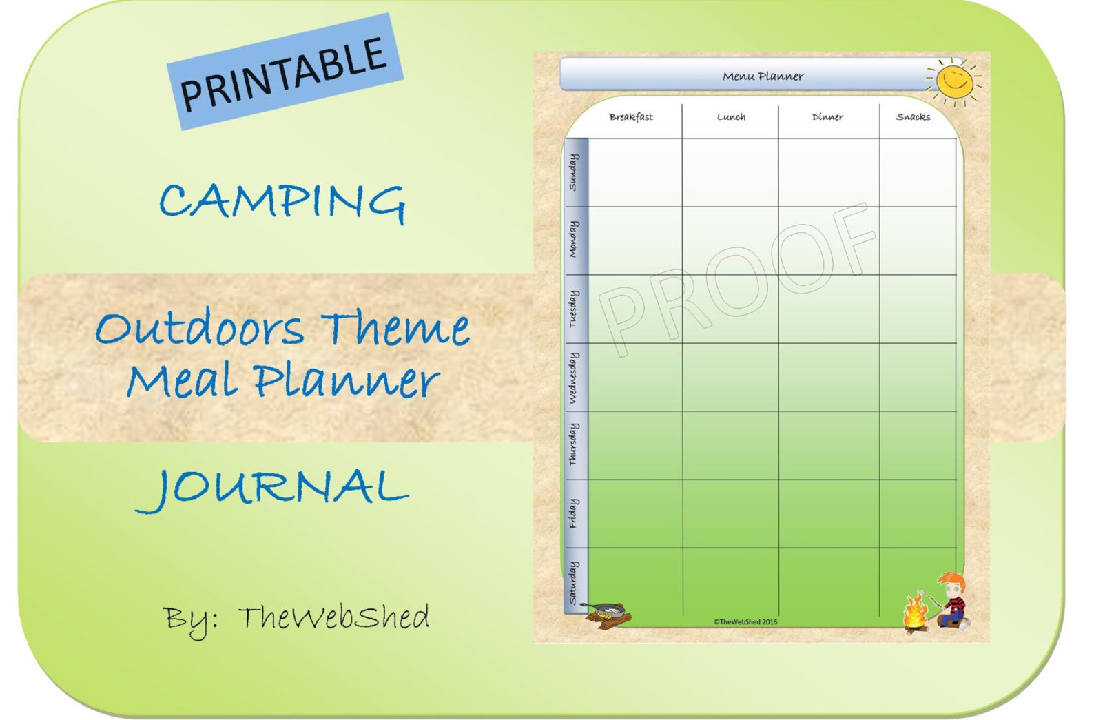 Camping Journal Printable Camping Memories Journal Camping Log Campsite ...