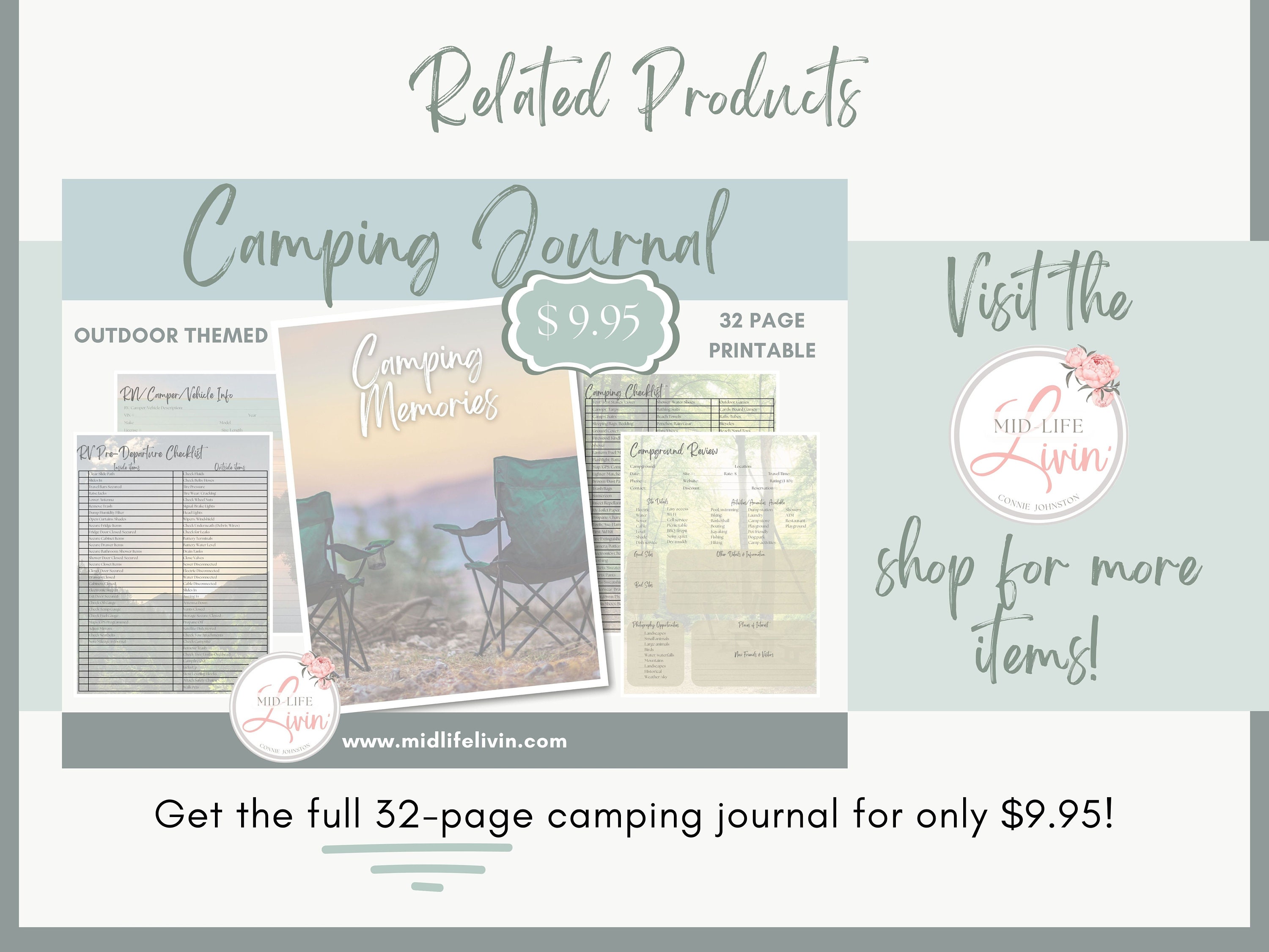 Campground Tracker Camping Journal Printable Tracker RV Journal ...