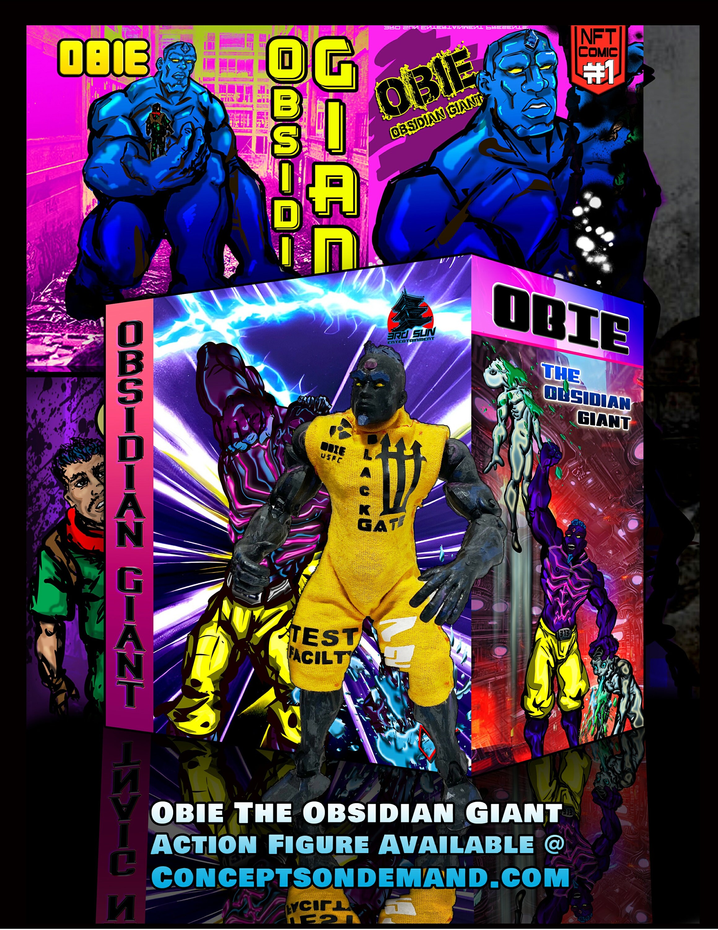 OBIE Obsidian Giant Action Figure - Etsy