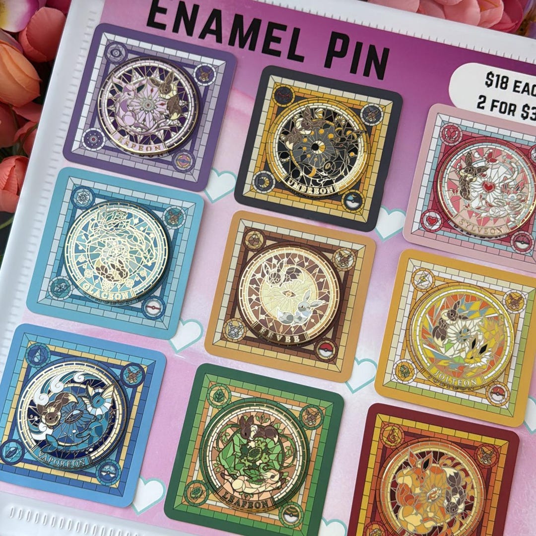 Pokemon Eevee Evolution Pins Mosaic 2.0 - Etsy