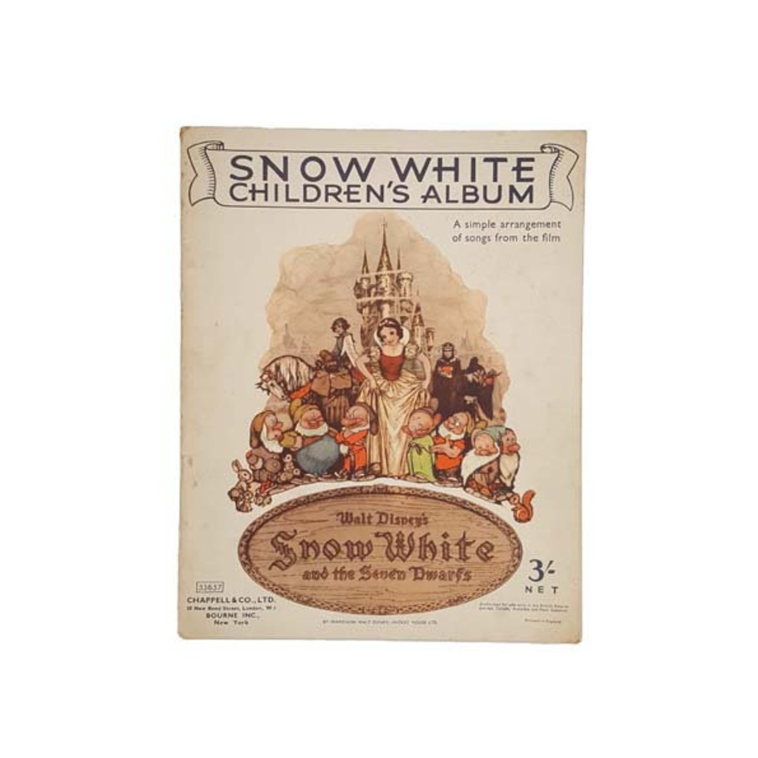 Walt Disney's Snow White and the Seven Dwarfs Children's Album - Etsy