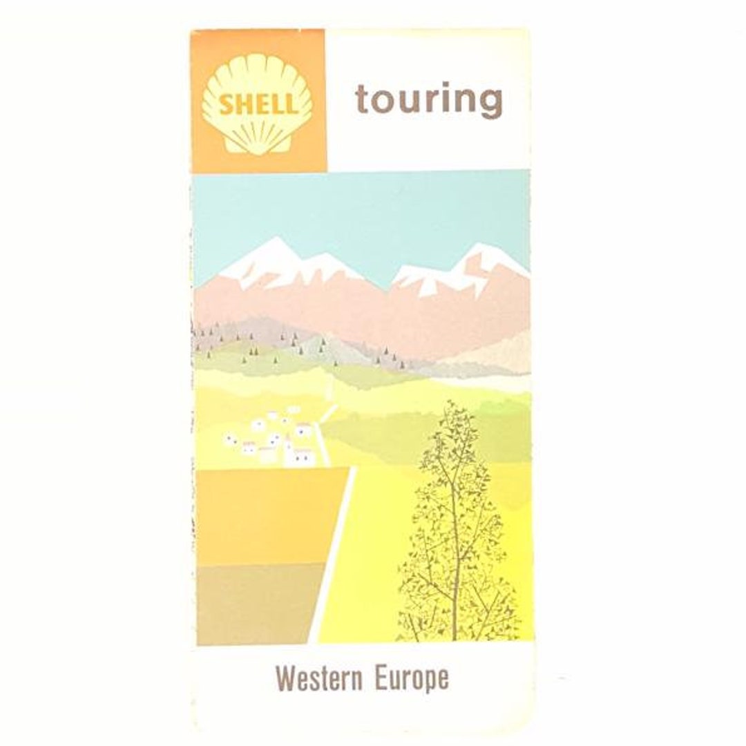Maps: Western Europe - Shell Touring - Etsy