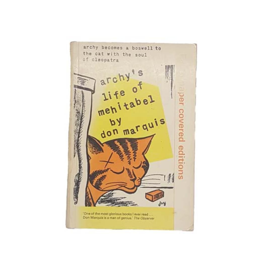 Archy's Life of Mehitabel by Don Marquis - Faber, 1973 - Etsy Australia