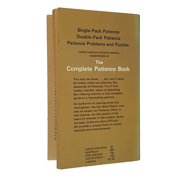 The Complete Patience Book by Basil Dalton - Pan Books 1964 - Etsy