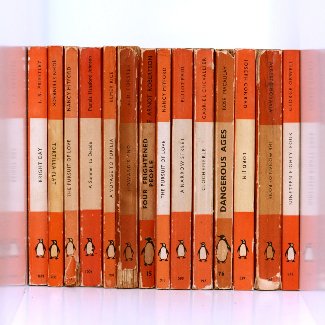 Collection of Orange Vintage Penguins - Etsy