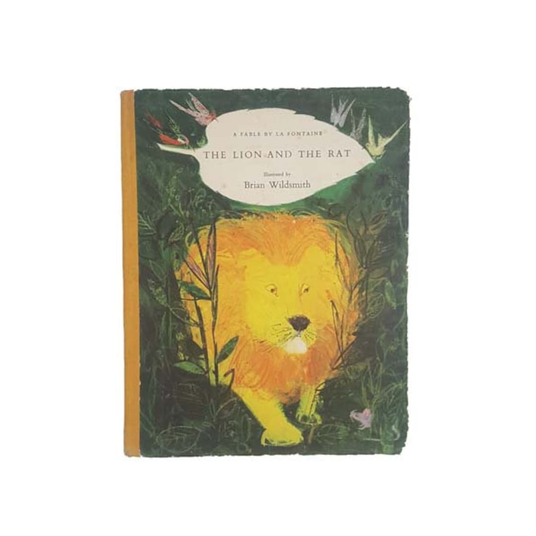 The Lion and the Rat - A Fable by La Fontaine, C.1945 - Etsy