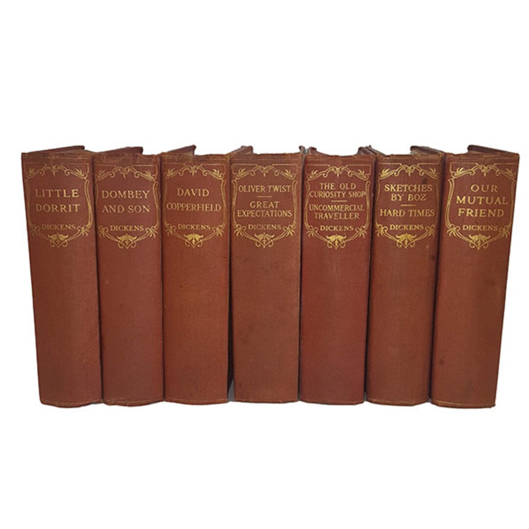Charles Dickens' Collected Works Odhams 11 Red Books - Etsy
