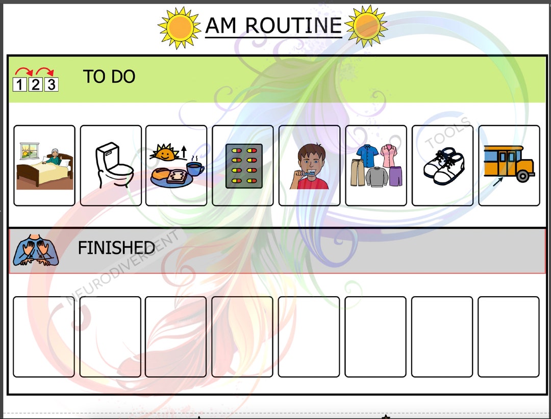 Customizable Daily Routine Printable (AM & PM Included) - Etsy