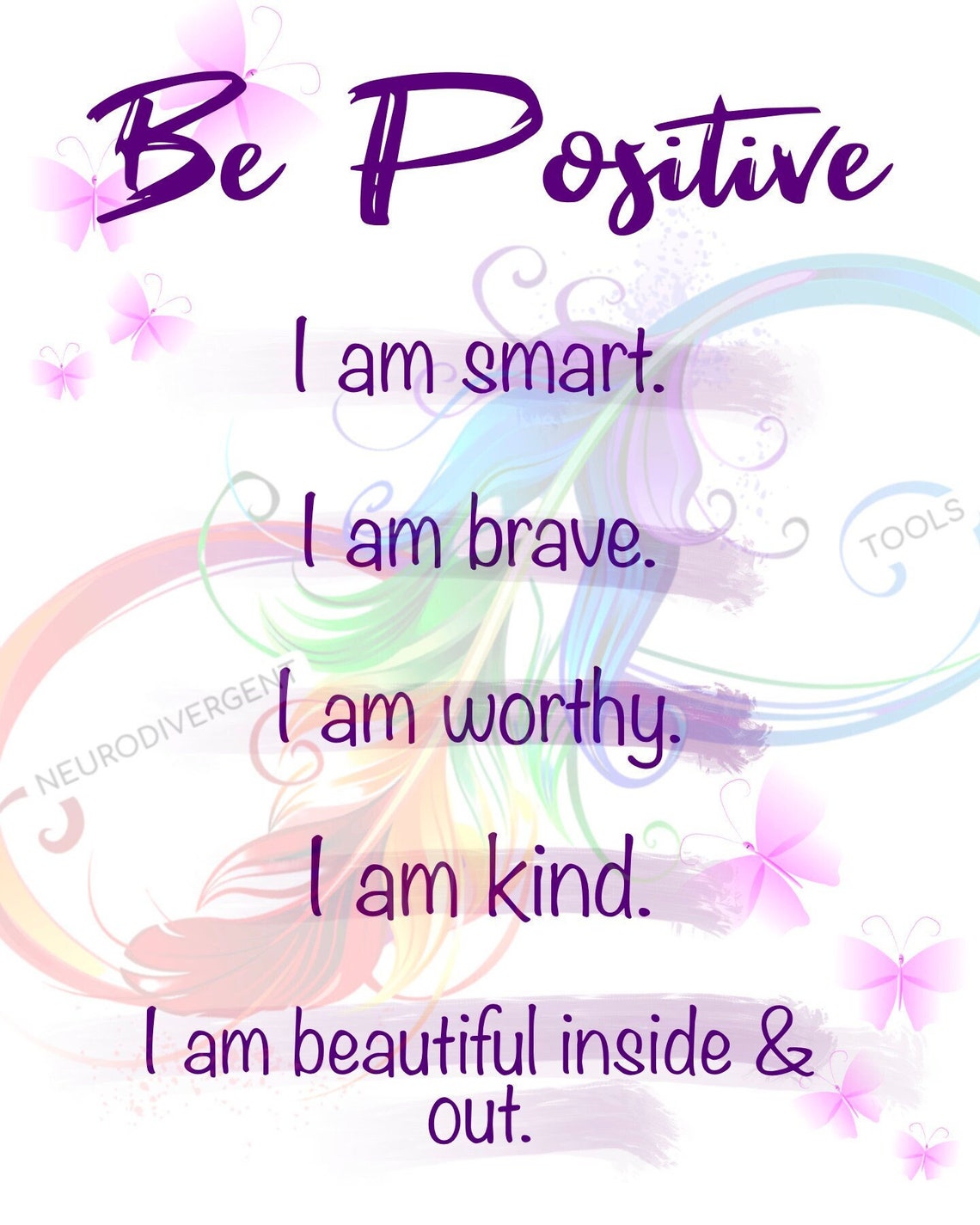 Be Positive Posters - Etsy