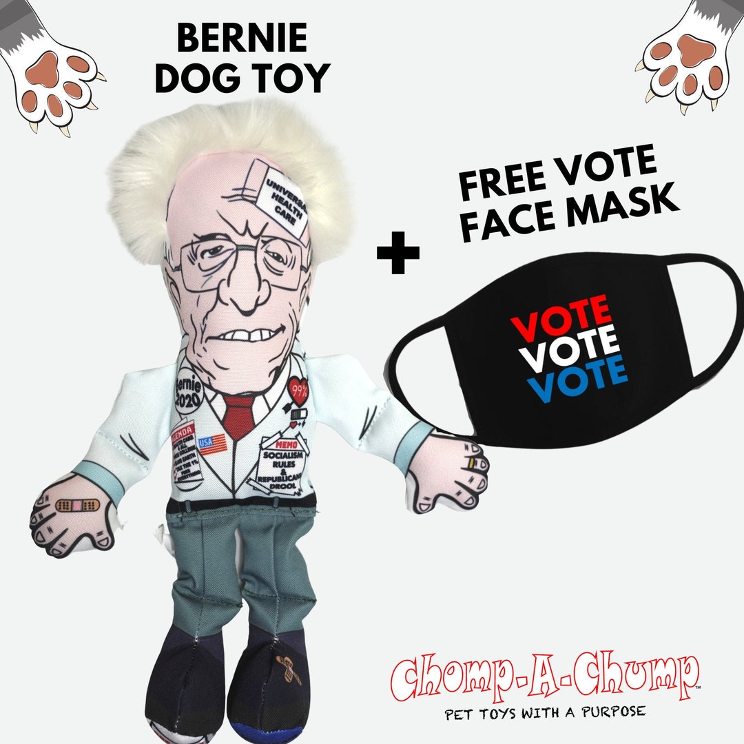 Bernie Sanders Dog Toy & Human Stress Relief Squeezer- Chomp A Chump ...