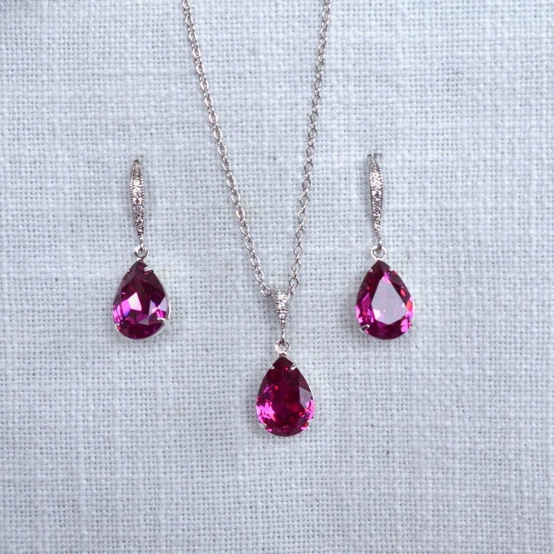 Fuchsia Necklace - Etsy