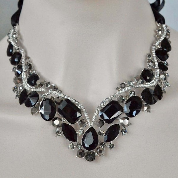 Black Bridal Jewelry - Etsy