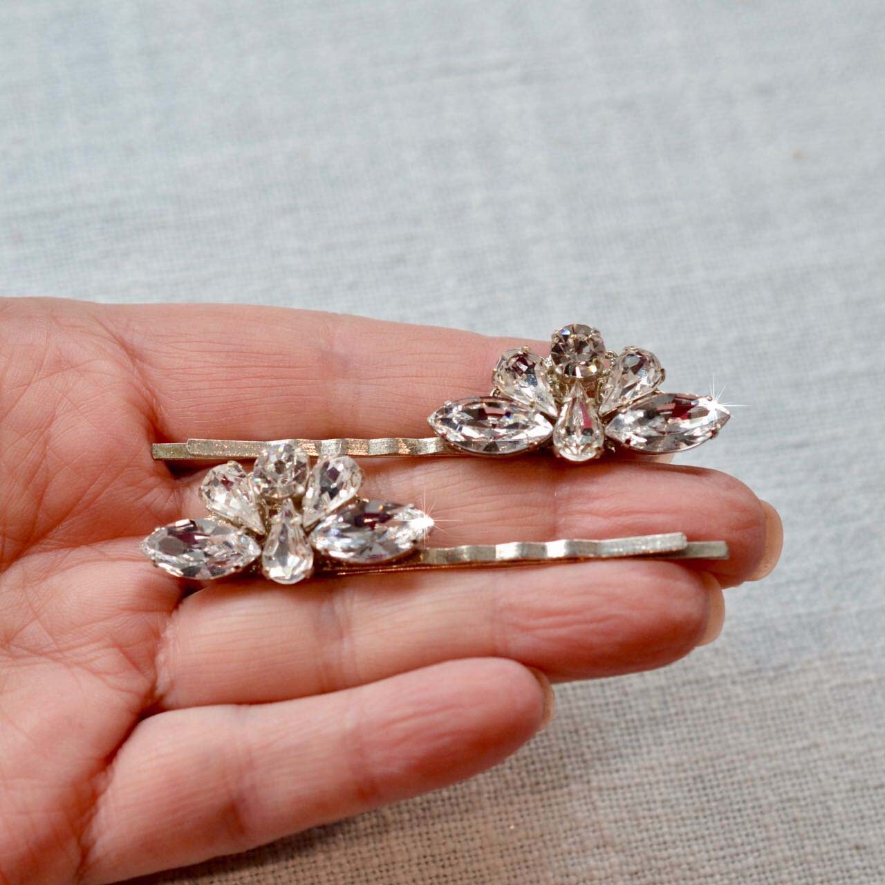 Set of 2 Gorgeous Handmade Vintage Inspired Fancy Cuts European Crystal ...