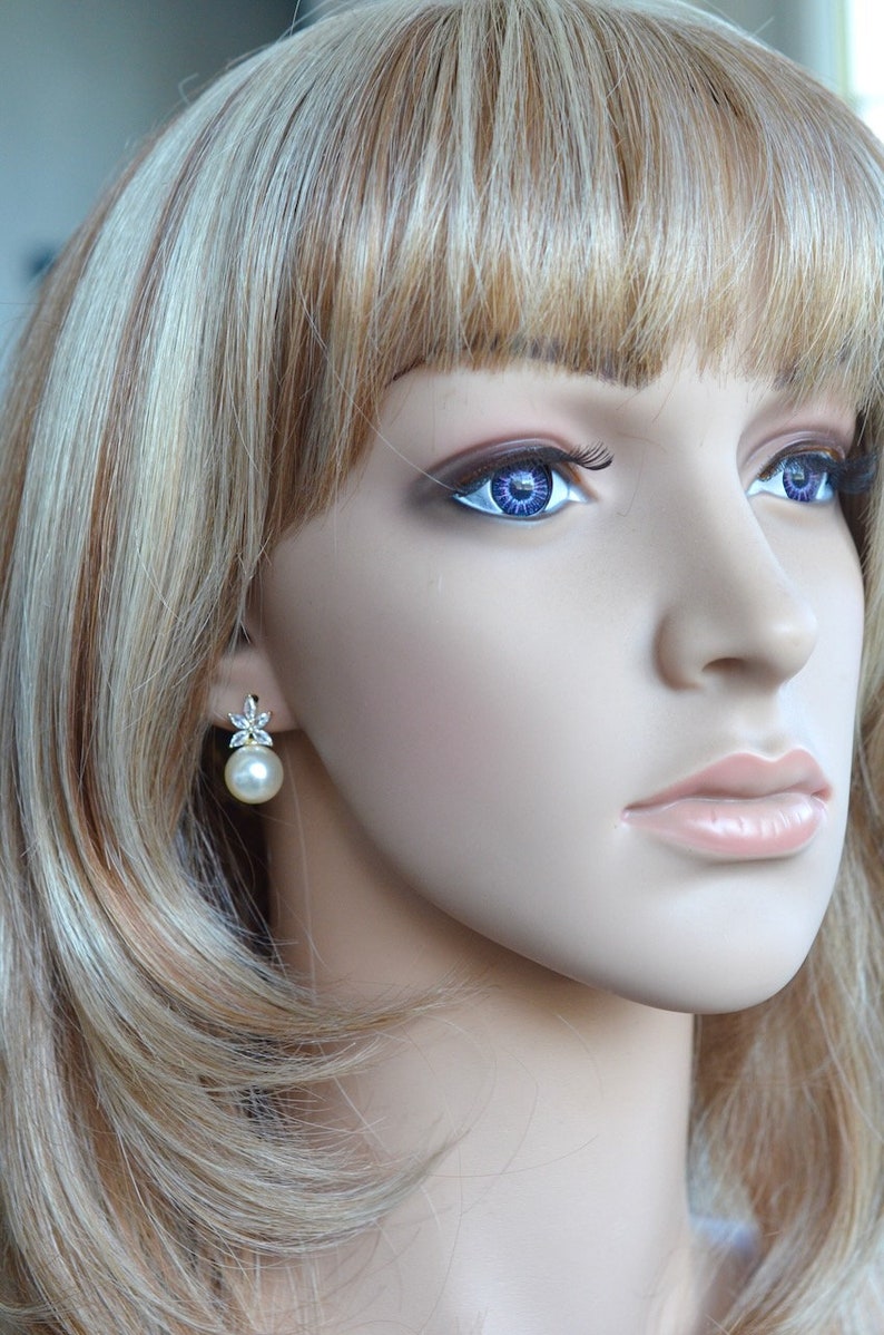 Celebrity Inspired Jennifer Lopez Wedding Earrings Marquise Cut Cubic ...