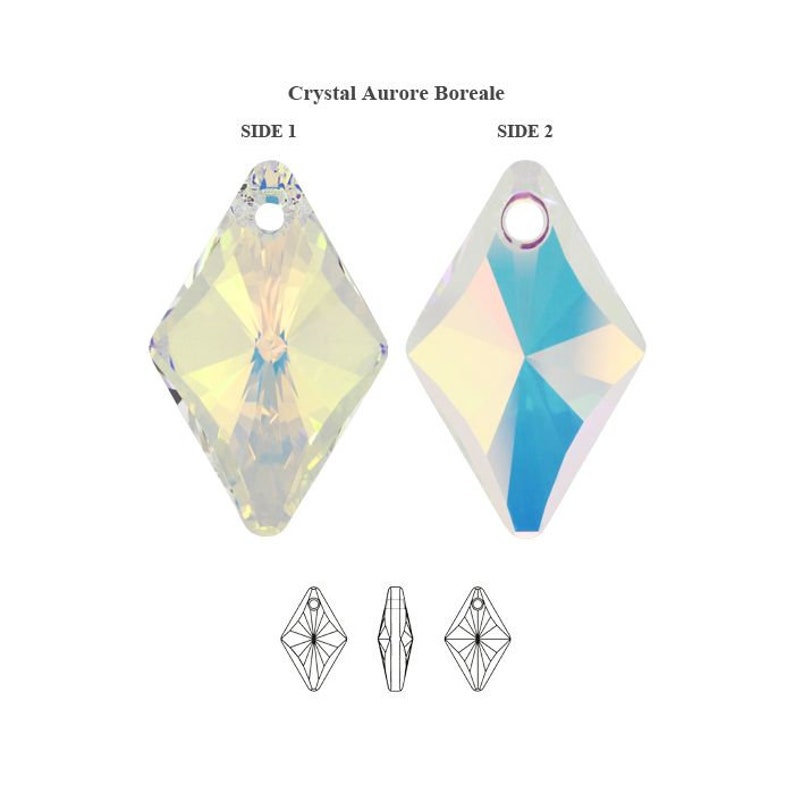 Swarovski Diamond Rhombus Cut Aurora Borealis AB Crystal - Etsy