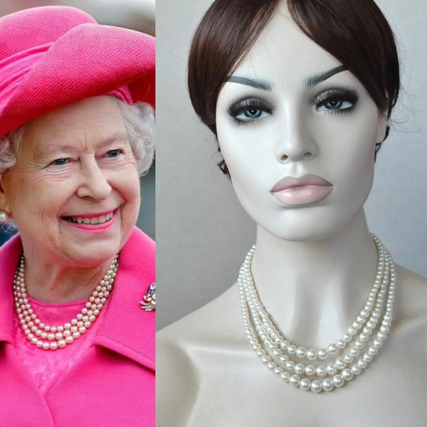 Queen Elizabeth Pearl Necklace - Etsy