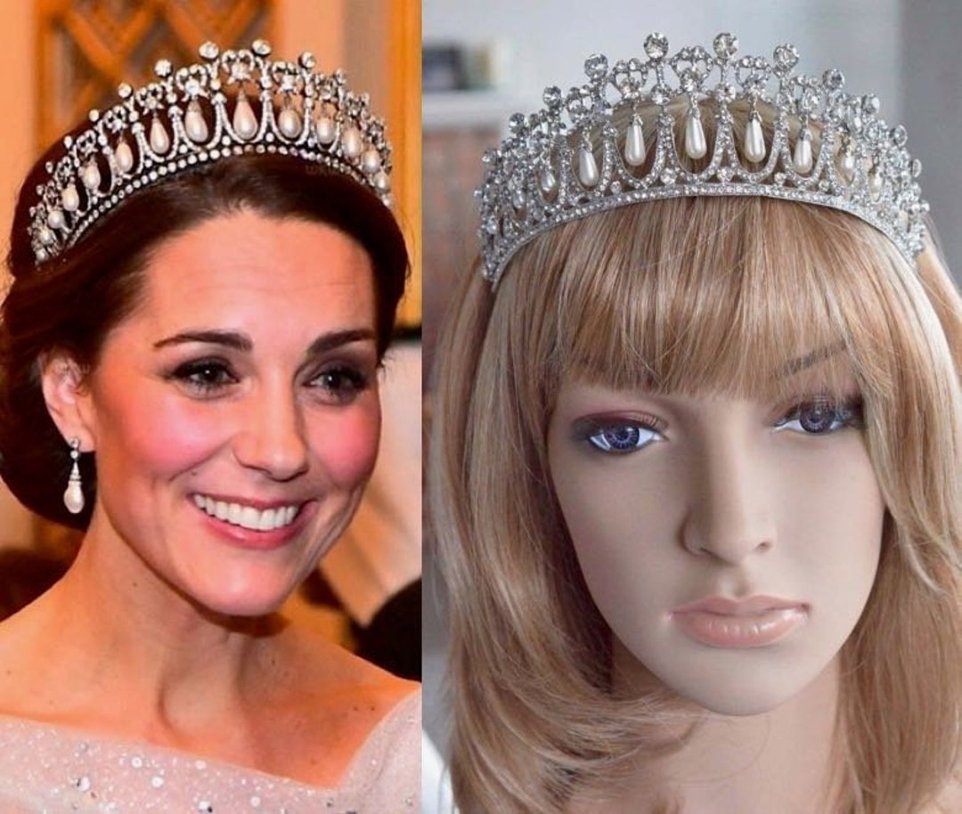 Catherine Princess of Wales Replica Queen Mary's Lovers Knot Tiara ...