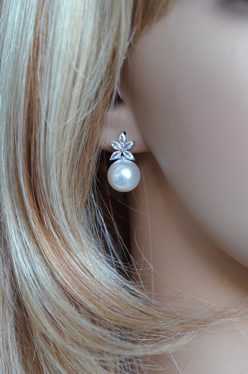 Celebrity Inspired Jennifer Lopez Wedding Earrings Marquise Cut Cubic ...