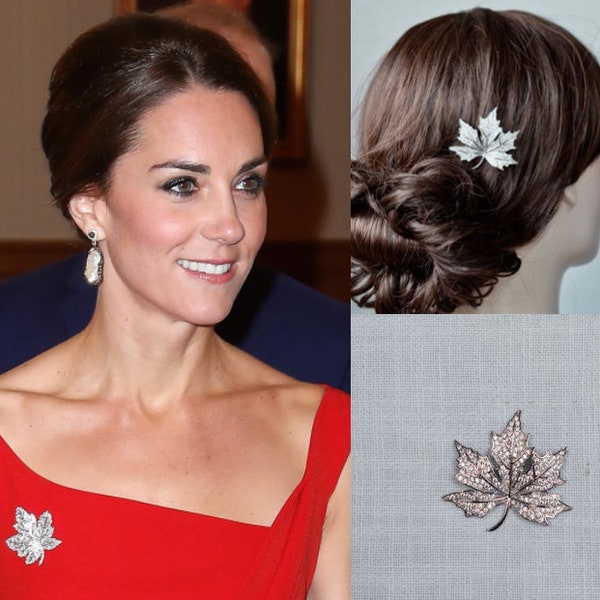 Queen Elizabeth Maple Leaf Brooch Etsy