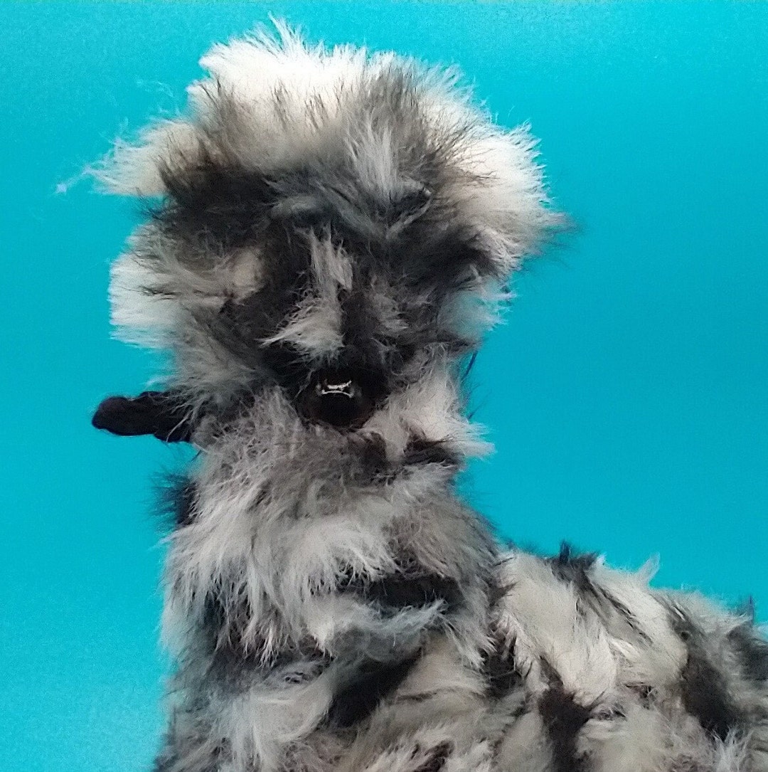 Silkie Chicken Frizzle Splash Bantam Hen, Soft Fuzzy Plush Rooster ...
