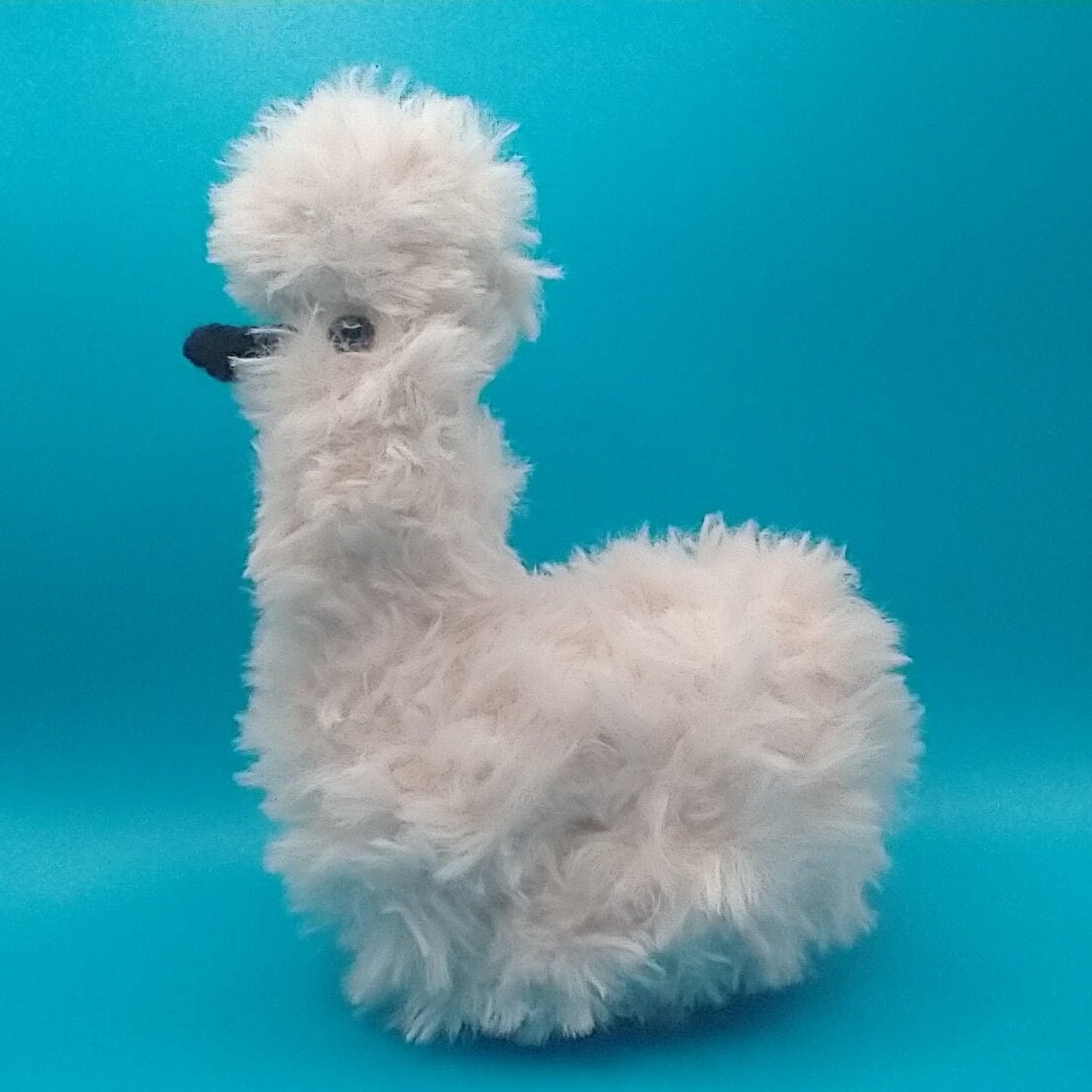 Silkie Chicken Frizzle Bantam Hen, Cream Fuzzy Rooster Crochet ...