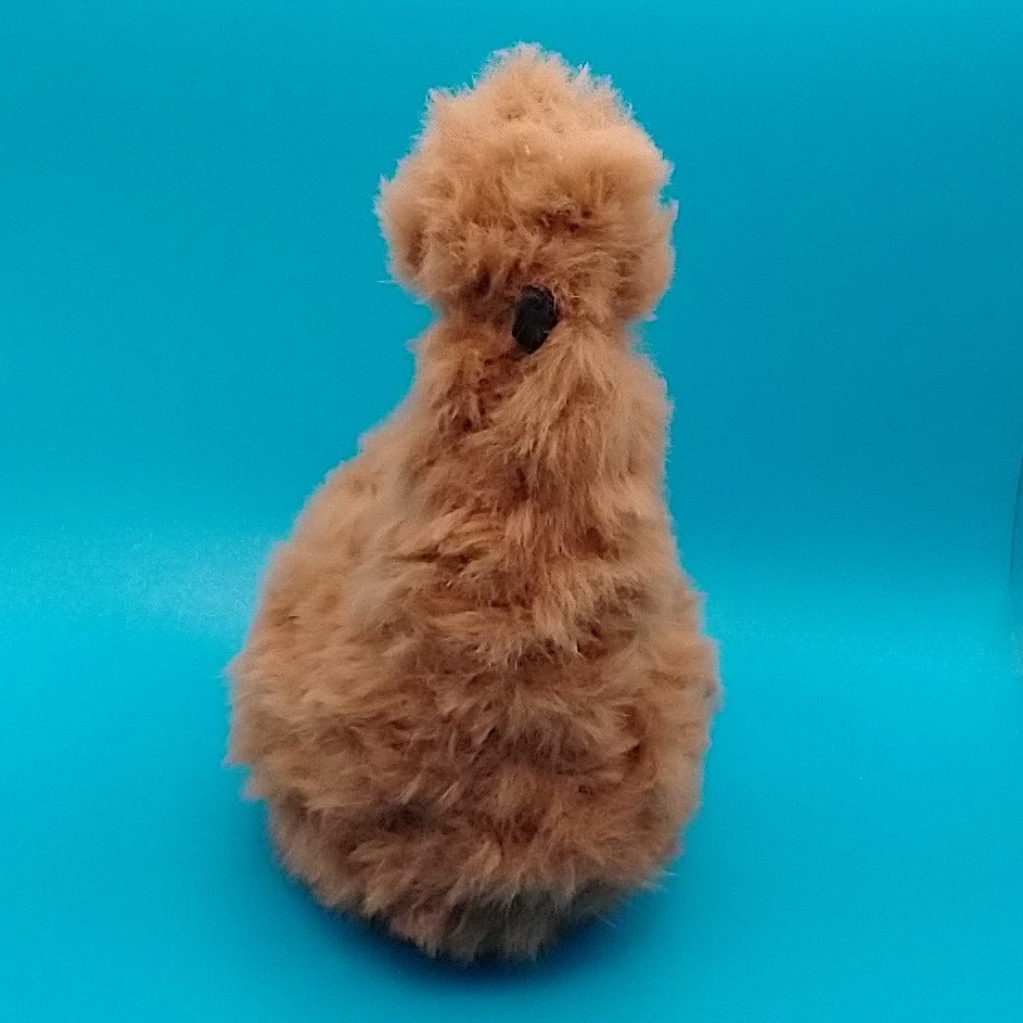 Silkie Chicken Plush, Buff Frizzle Bantam Hen, Stuffed Rooster ...