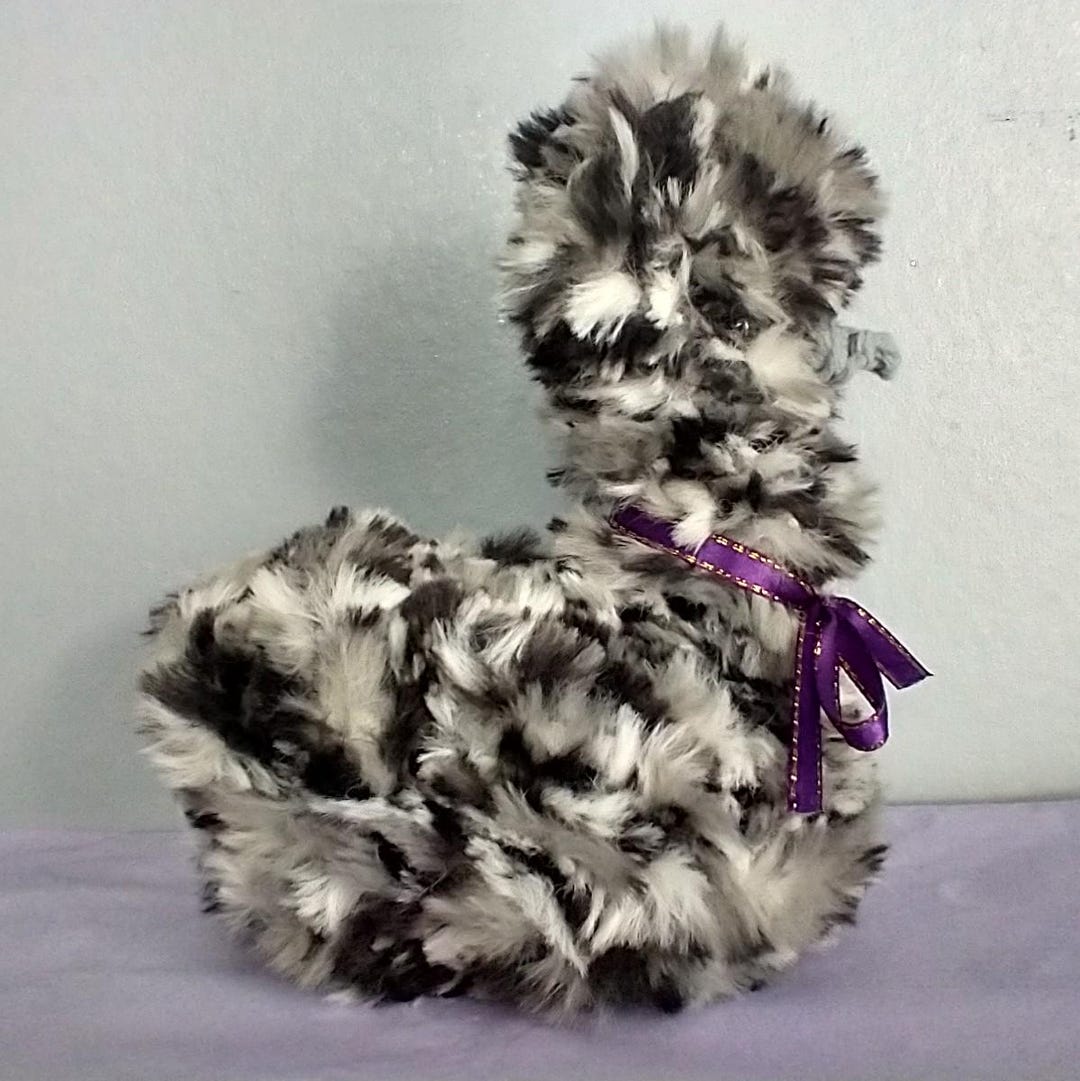 Silkie Chicken Frizzle Splash Bantam Hen, Soft Fuzzy Plush Rooster ...